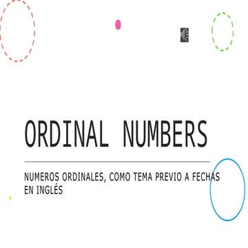 Fechas en inglés para aprender cómo mencionarlas | PPTX