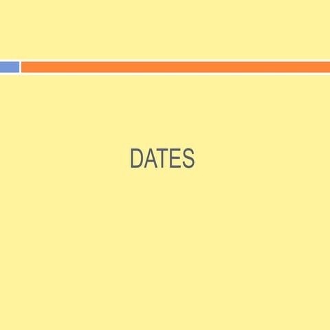 Dates oral practice | PPT