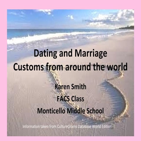 Dating and Marriage Customs from Around the World | PPT
