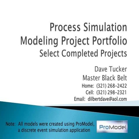 ProModel Process Simulation Projects | PPTX