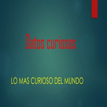 Datos curiosos de la naturaleza | PPTX