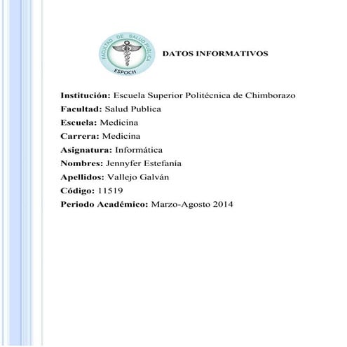 Datos informativos | PDF