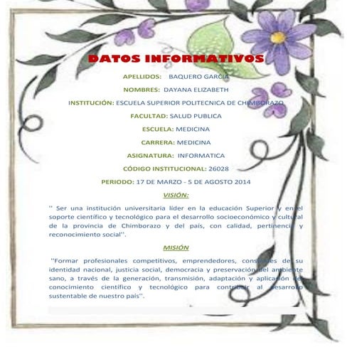 Datos informativos | PDF