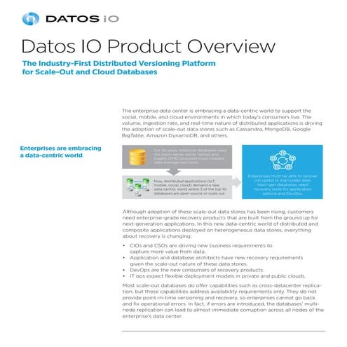 Datos iO Product Overview | PDF