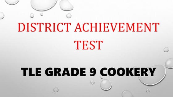 COOKERY-10-Diagnostic-Test-with-TOS (1).docx | Cooking | Food & Drink