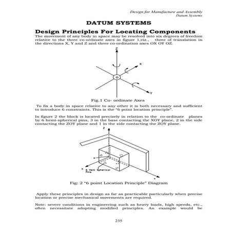 Datum systems-DFMA- in precision engg | PDF
