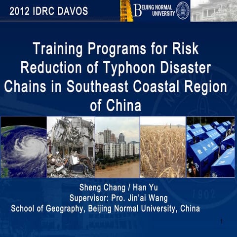 Training programs for risk reduction of typhoon disaster chains in ...