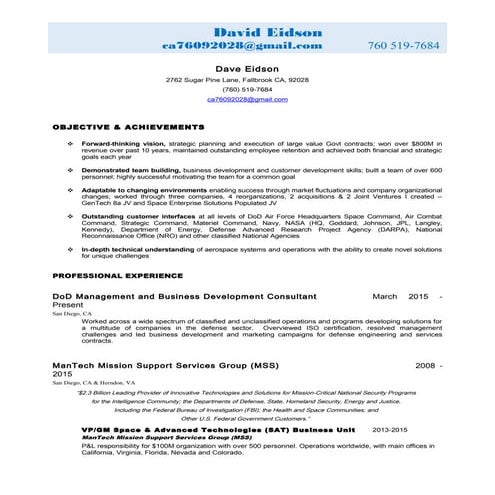 Dave 2016 resume | DOC