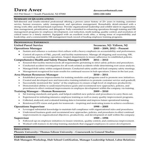 Dave awer resume 2016 | PDF
