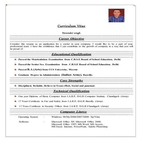 Dave bio data | DOCX