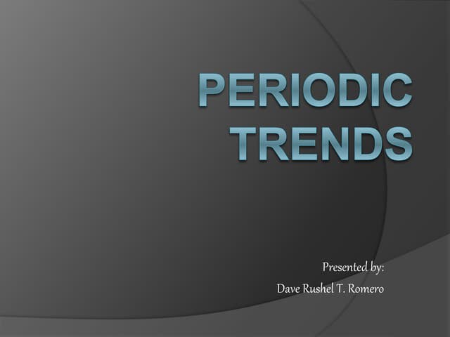 Periodic Trends | PPT