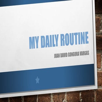 mi vida diaria durante el periodo de formacion | PPTX