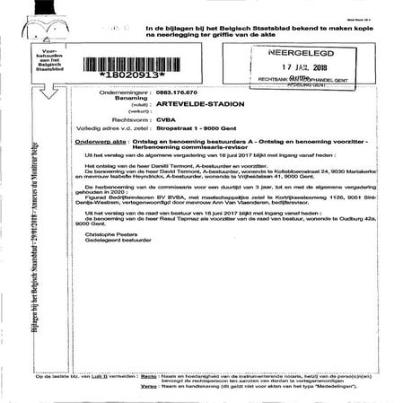 David Termont bestuurder Artevelde-stadion | PDF