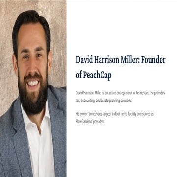 David Harrison Miller: Founder of PeachCap | PDF