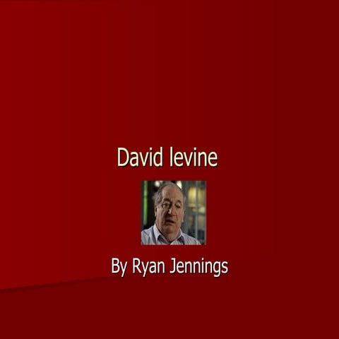 David Levine By Ryan Jennings | PPT