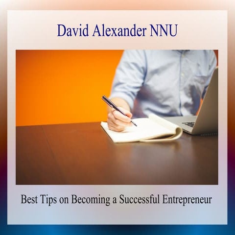 David Alexander NNU: Tips on Becoming a Successful Entrepreneur | PDF