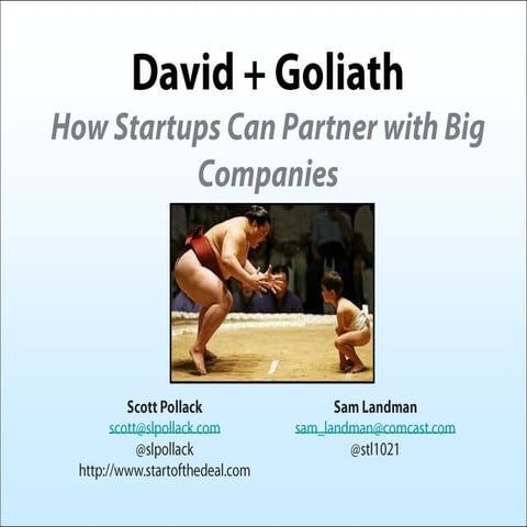 New York Venture Community - David + Goliath: How Startups Can Partner ...
