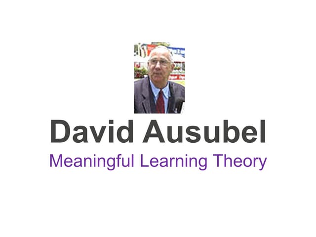 David ausubel | PPTX