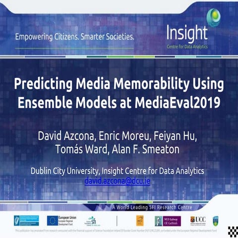 Predicting Media Memorability Using Ensemble Models | PPTX
