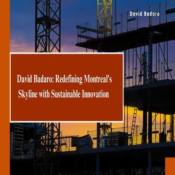 David Badaro: Innovating for Modern Communities | PDF