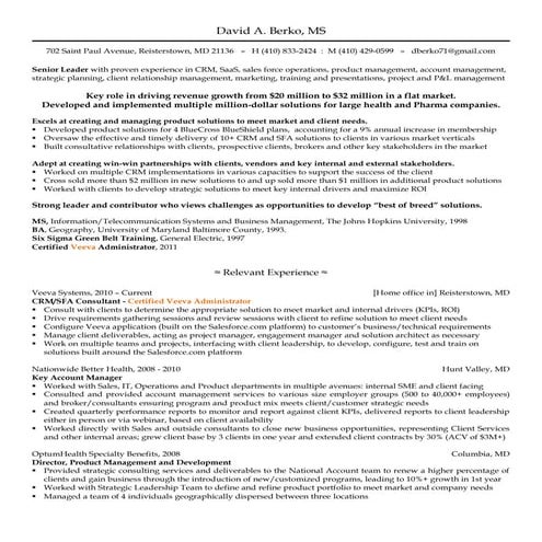 MSB Resume RCMMDW | PDF