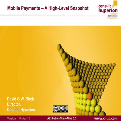 David Birch presents Mobile Payments | PPT