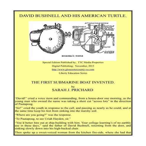 David Bushnell And His American Turtle | PDF