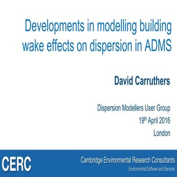 DMUG 2016 - David Carruthers, CERC | PPT