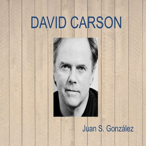 Presentation david carson | PPTX
