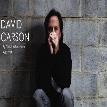 David Carson - Graphic Designer | PPTX