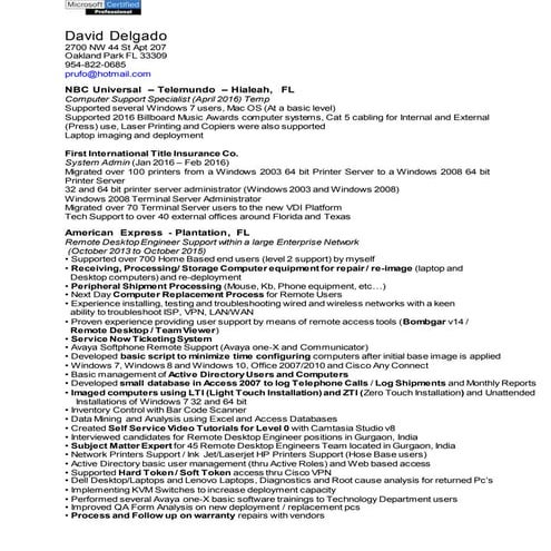David delgado resume | DOCX
