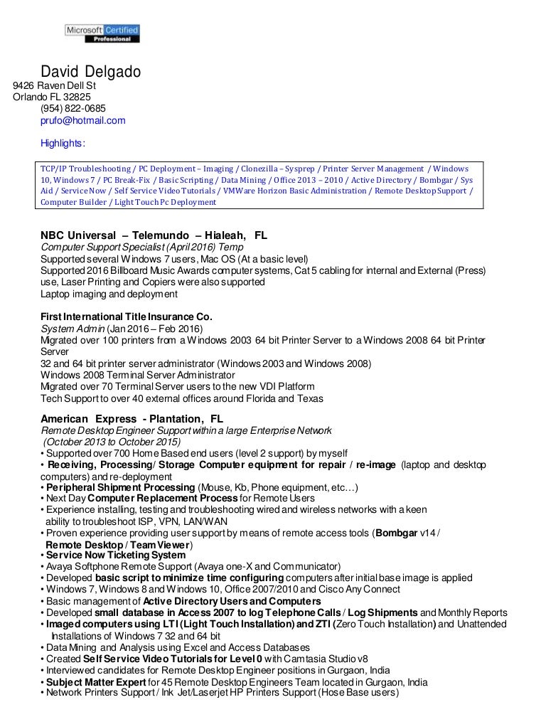 David delgado resume