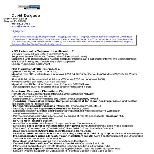 David delgado resume | DOCX