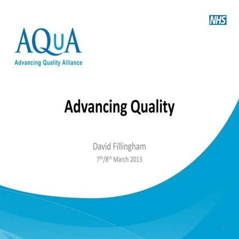 David Fillingham: Advancing Quality | PDF