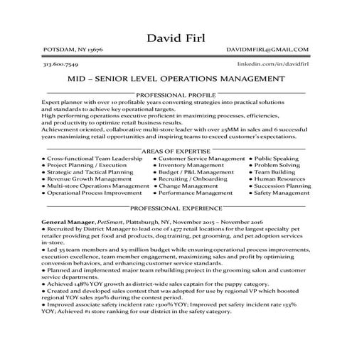 David Firl Resume | DOCX