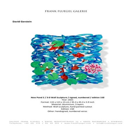 David Gerstein 3-D Wall Sculpture New Pond Series | FRANK FLUEGEL ...