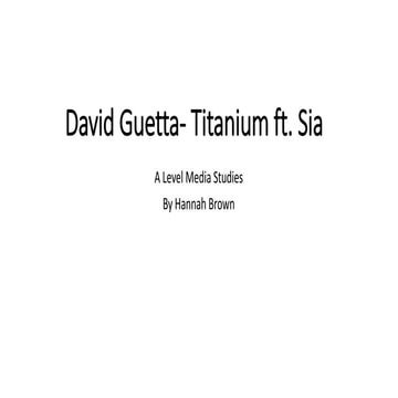 David guetta titanium ft Sia | PPT