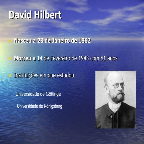 David Hilbert - Mª José | PPT