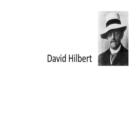 David hilbert presentation | PPTX