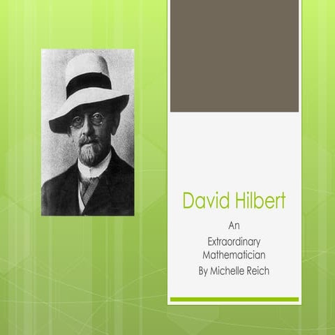 David hilbert presentation | PPTX