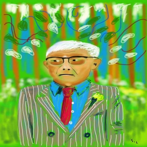 My sketch of David Hockney An ipad sketch based on several photos and ...