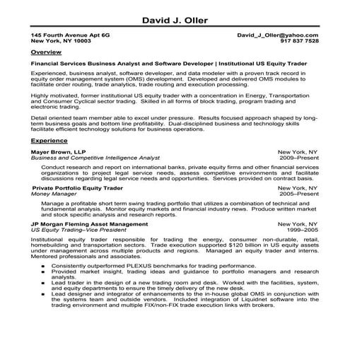 David J Oller Resume | PDF