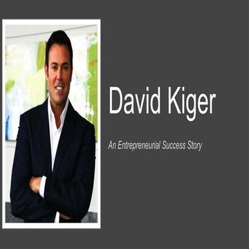 David Kiger Entrepreneur | PPT