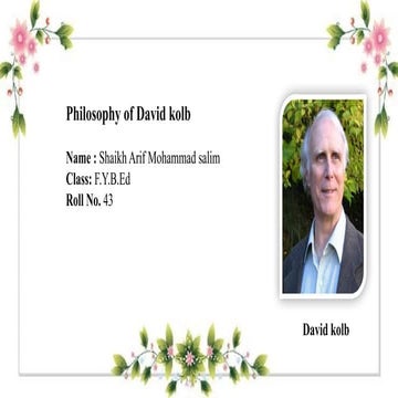 David Kolb's Philosophy of Experiential Learning: A Transformative ...