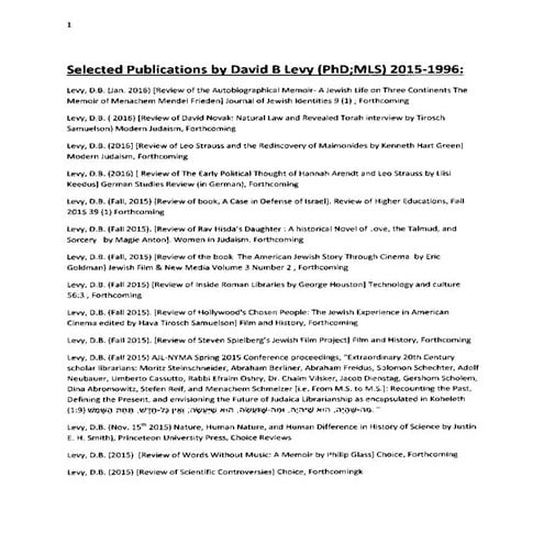 David B Levy publications | PDF