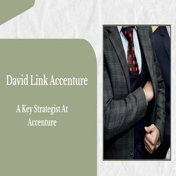 David Link Accenture - A Key Strategist At Accenture | PDF