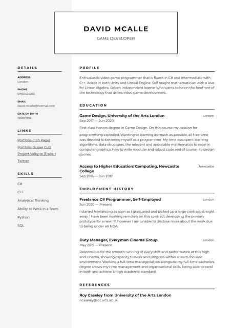 CV Cover Letter | DOCX