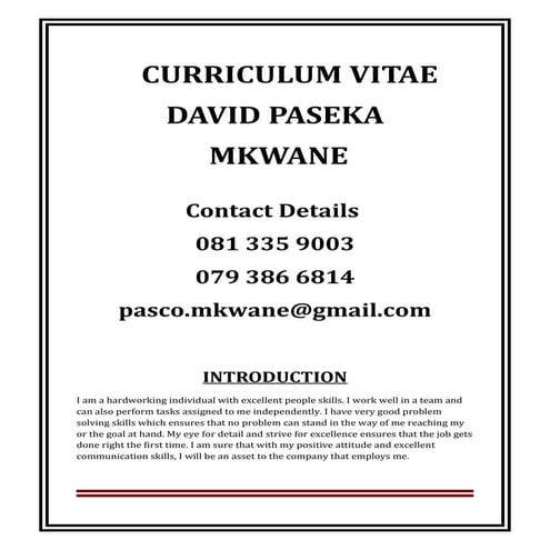 Siphokazi Mackay CV | DOCX