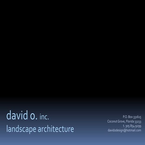 David O Design Presentation | PPTX