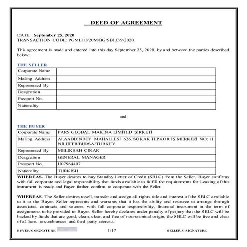 David purchase doa | DOCX